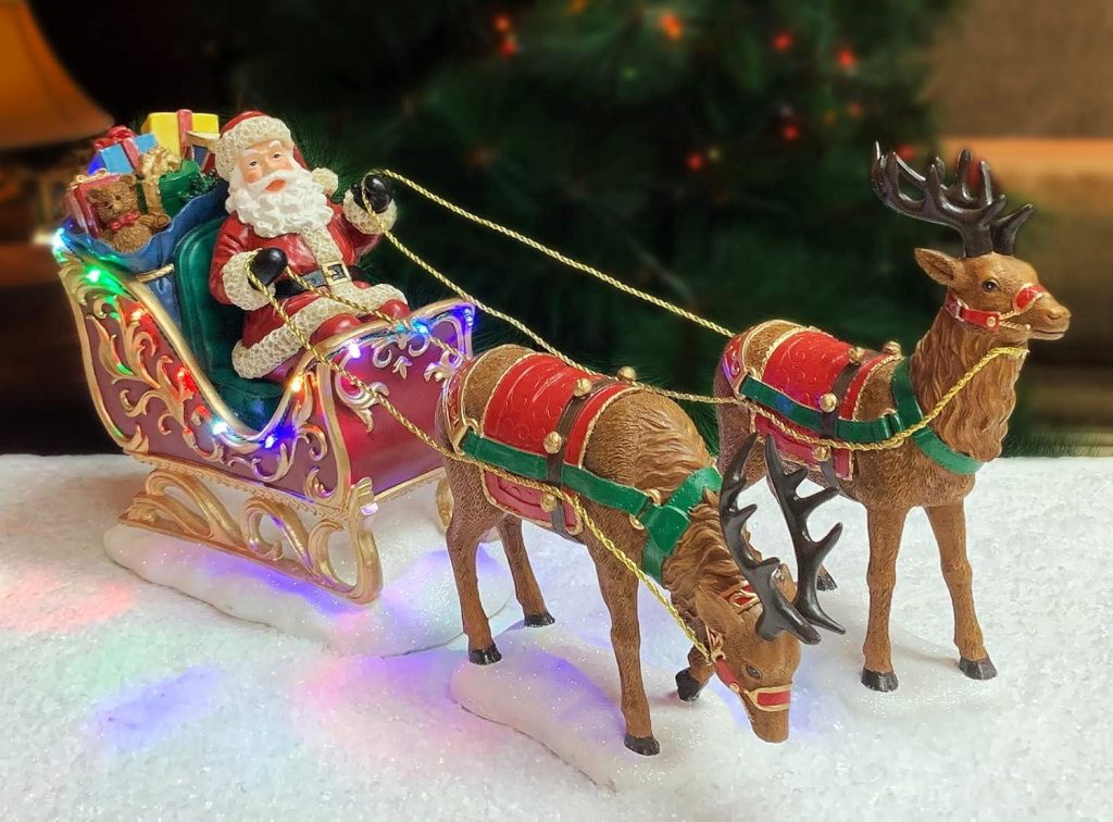 Best Christmas Decoration - MOMENTS IN TIME Santa Sleigh Review