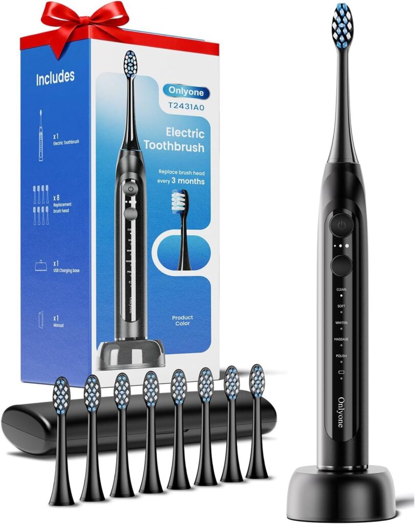 Best Electric Toothbrush - Onlyone Sonic with 8 Brush Heads Review